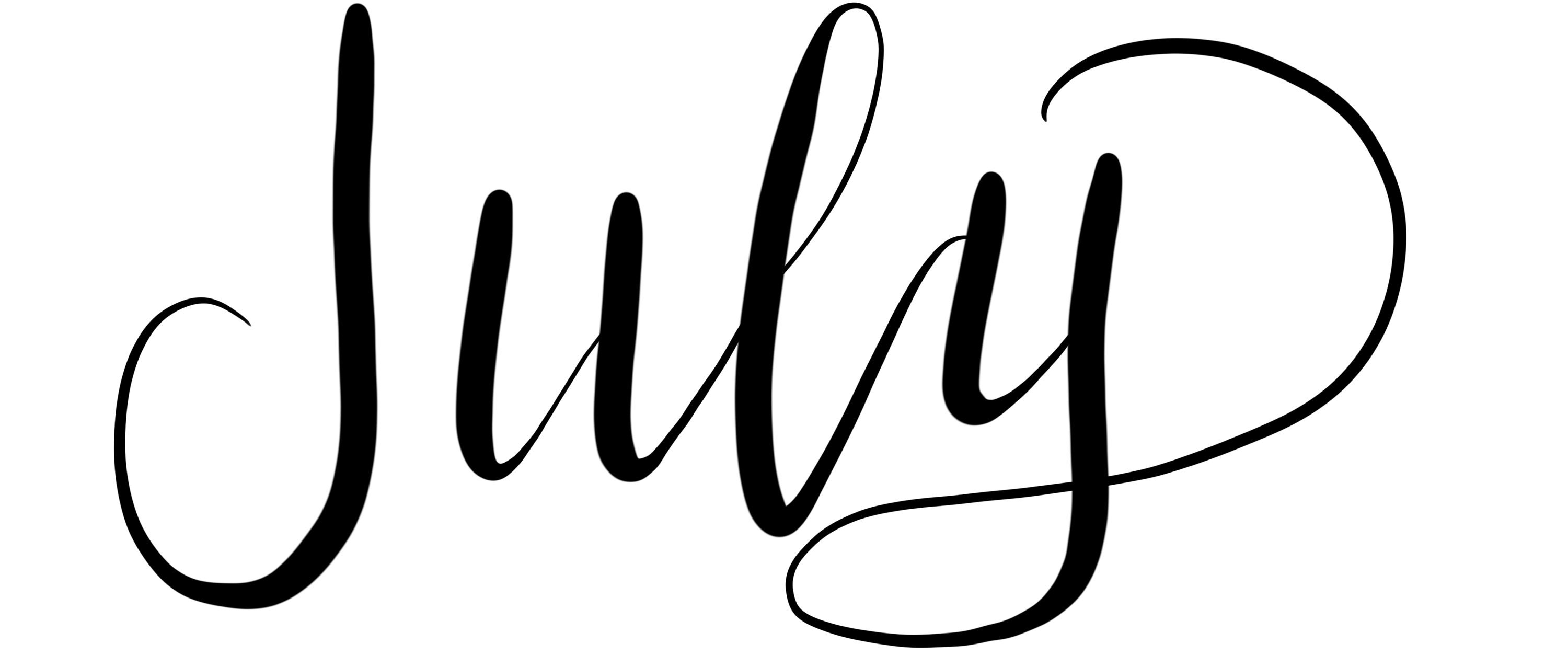 July Script Digital Download - Etsy