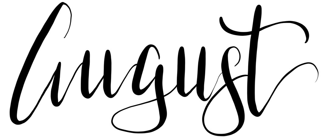 August Script Digital Download - Etsy