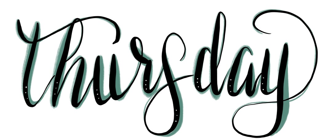 Thursday Script Digital Download - Etsy