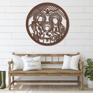 Holy Family Metal Wall Art| Holy Family's Three Sacred Hearts Artwork ...