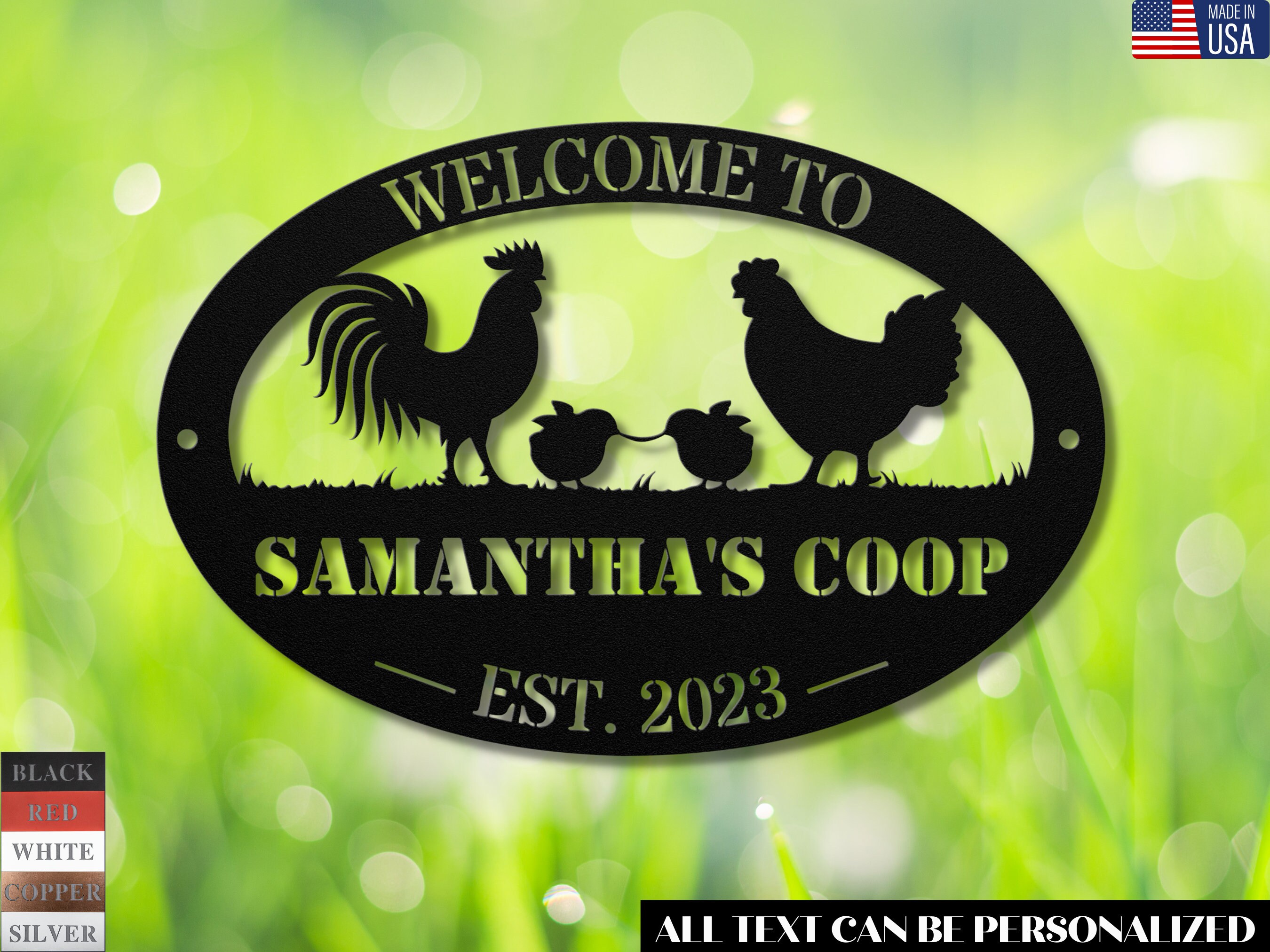 Metal Chicken Coop Sign A Personalized Chicken Farm Sign A - Etsy
