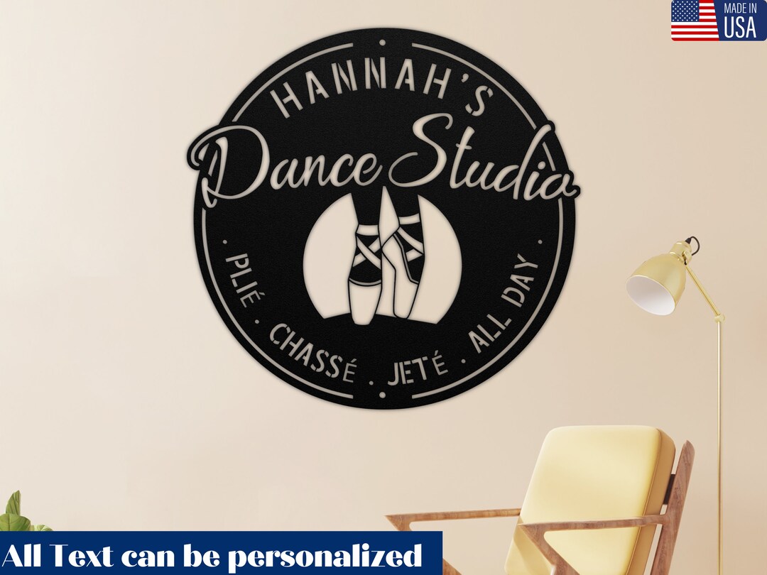 Metal Ballet Sign Personalizable| Custom Dance Studio Metal Wall Art ...