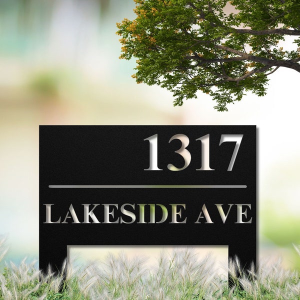 Free Standing House Number Sign - Etsy