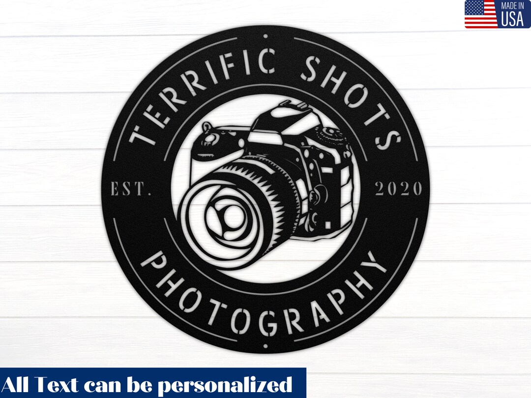 Personalized Metal Photography Studio Sign: Custom Camera Wall Art - Etsy