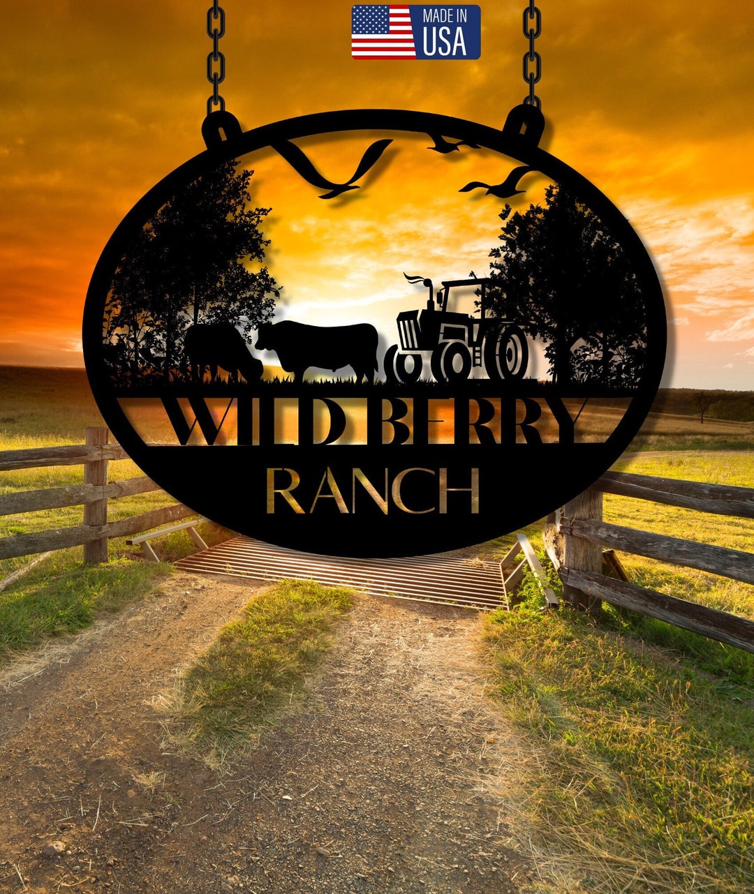 Custom Ranch Metal Sign| A Personalized Outdoor Metal Sign for Farms ...