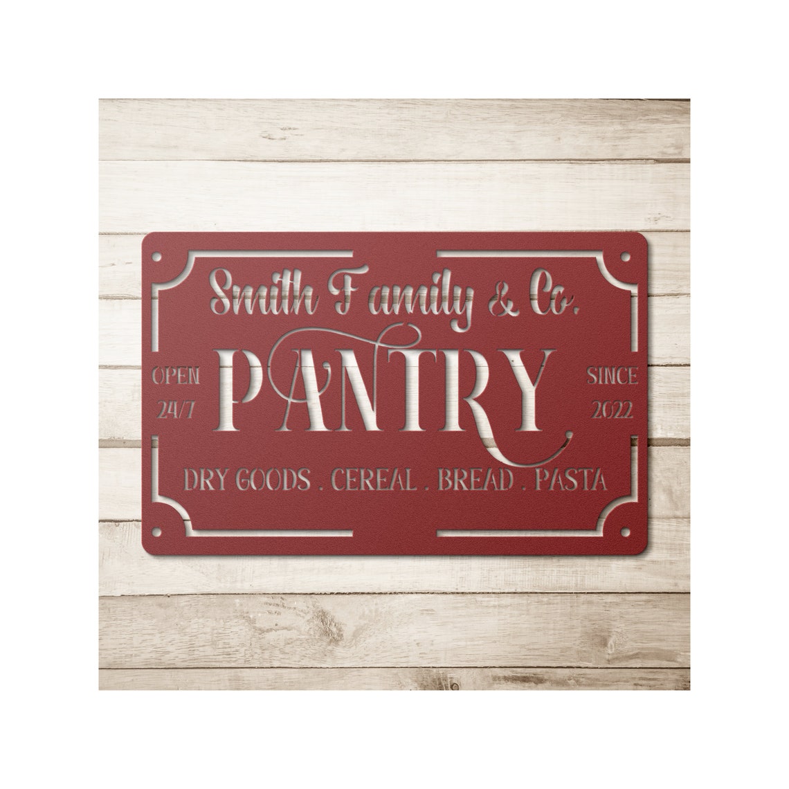 Pantry Metal Sign for Wall Personalized Pantry Door Decor - Etsy