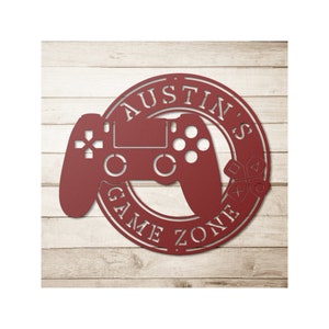 Metal Game Room Sign| Personalized Gift for Gamer| Custom Game Room ...