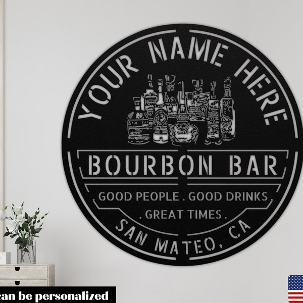 Personalized Bourbon Bar Signs - Etsy