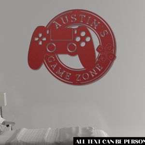 Metal Game Room Sign| Personalized Gift for Gamer| Custom Game Room ...