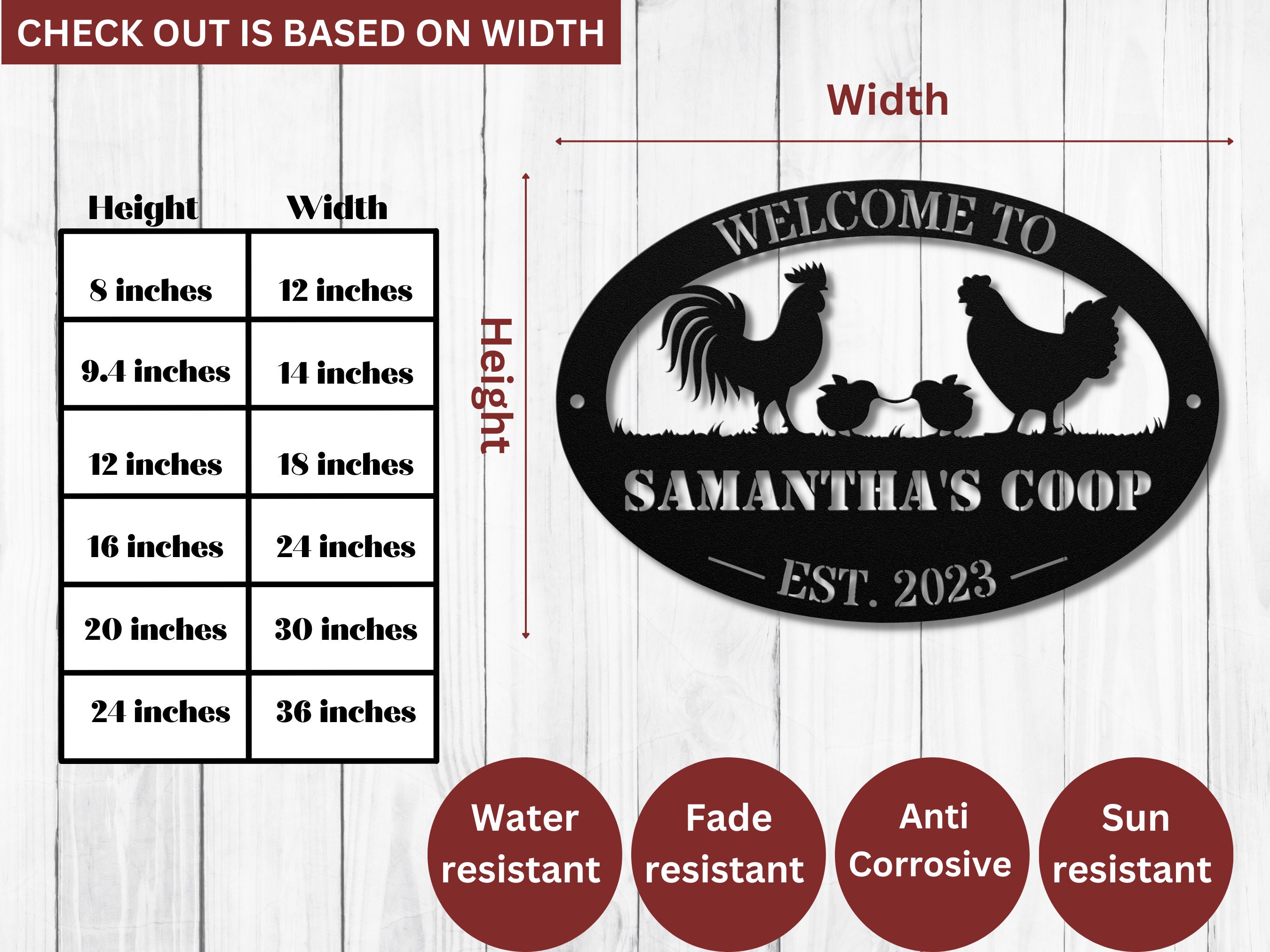 Metal Chicken Coop Sign A Personalized Chicken Farm Sign A - Etsy