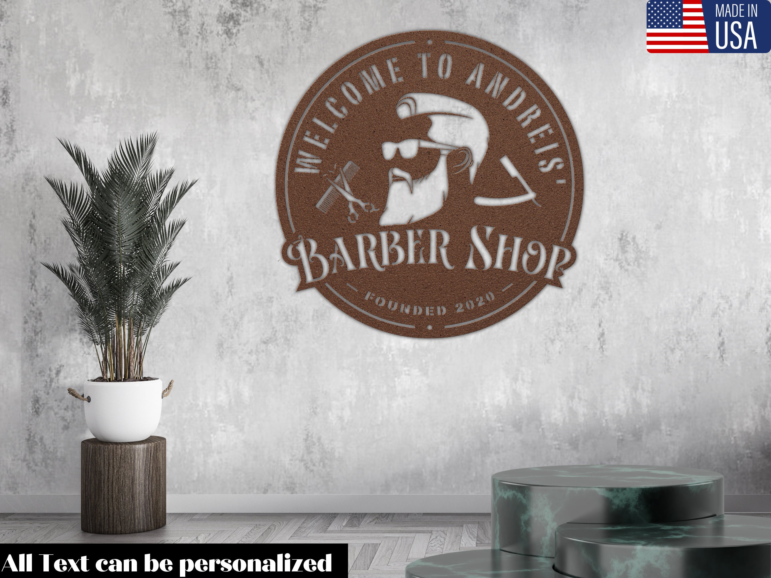 Custom Metal Sign for Barber Shop Custom Barber Shop Metal - Etsy