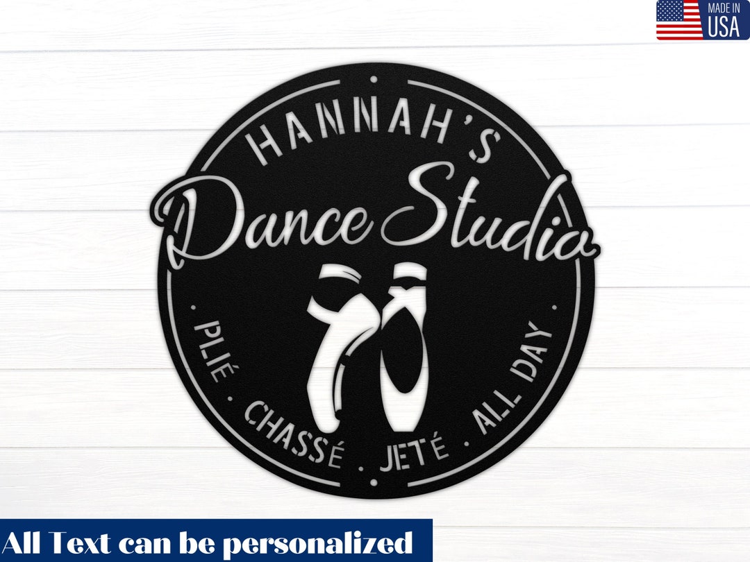 Metal Ballet Sign Personalizable| Custom Dance Studio Metal Wall Art ...