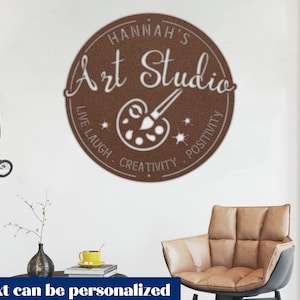 Metal Art Studio Sign| Personalized Art Gallery Wall Decor| Custom Gift ...