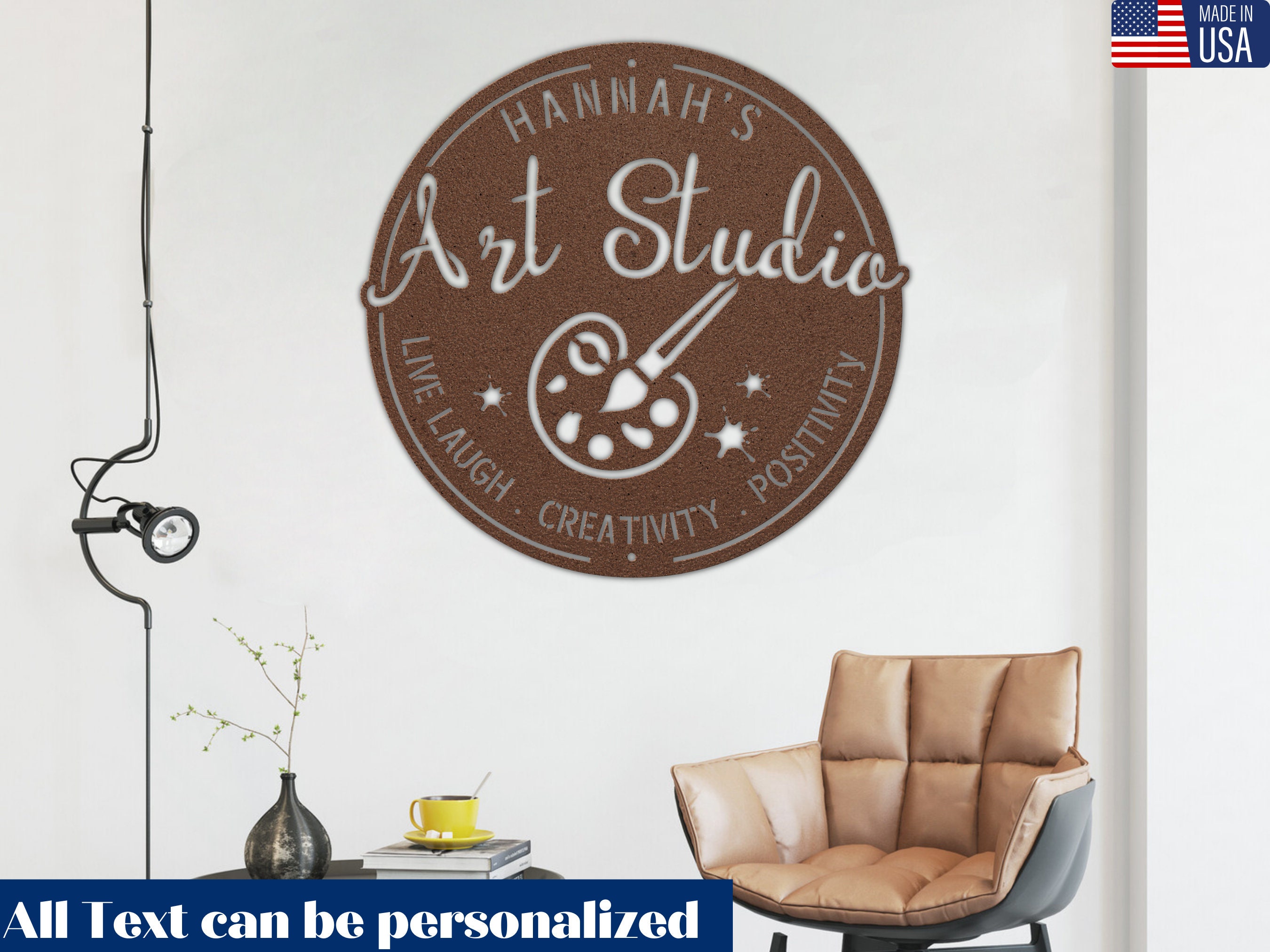 Metal Art Studio Sign Personalized Art Gallery Wall Decor - Etsy