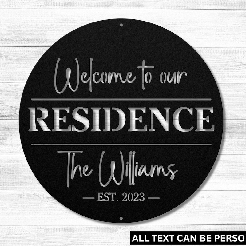 Round Welcome Sign - Etsy