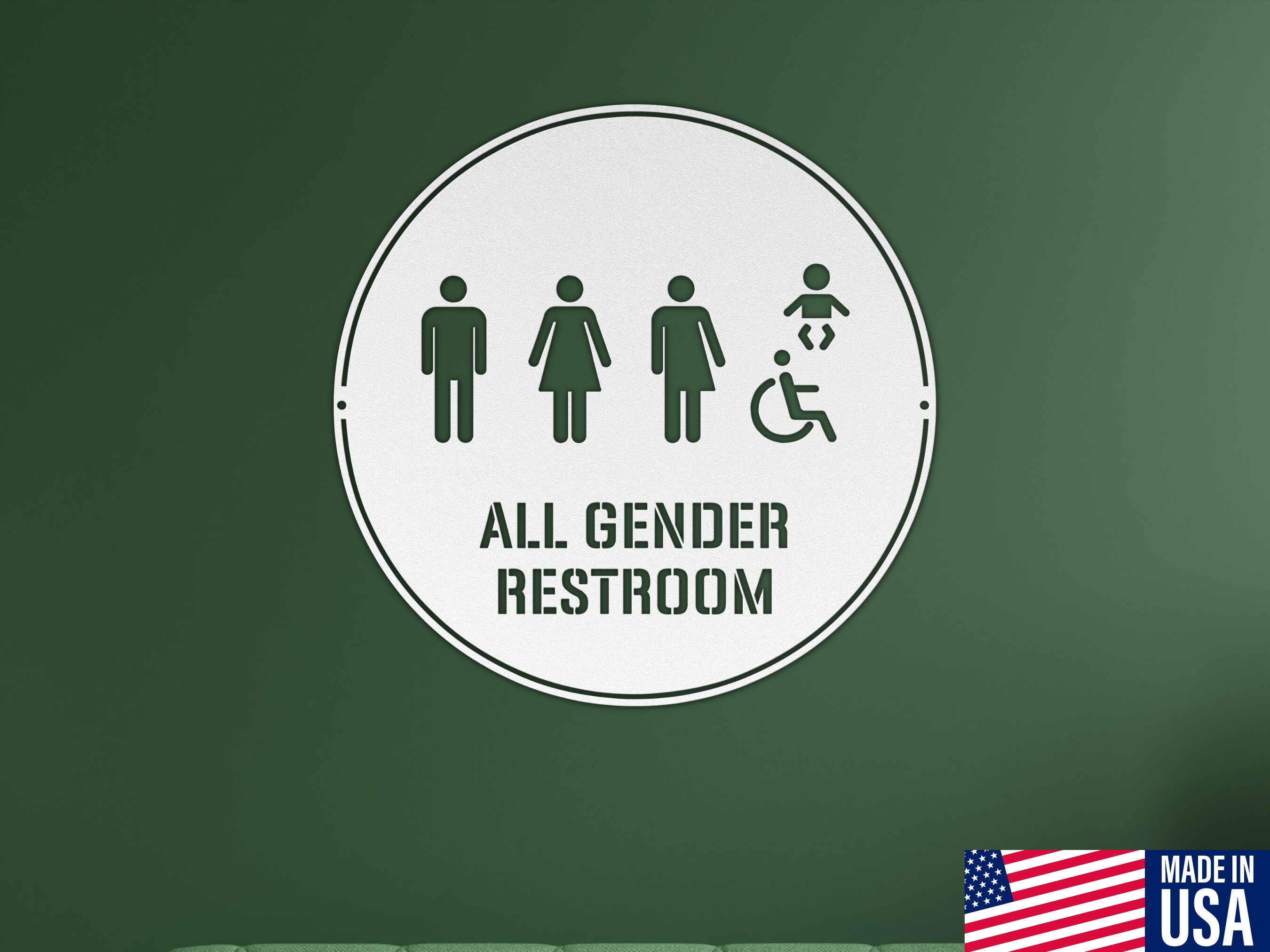 Metal All Gender Family Restroom Sign Inclusive Restroom - Etsy