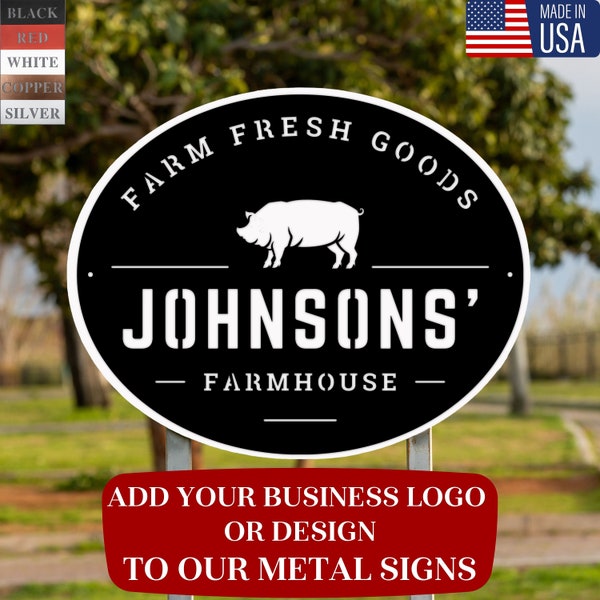 Large Metal Custom Logo Sign Outdoor - Etsy