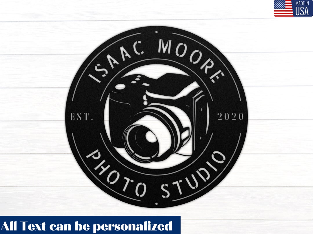 Metal Photo Studio Sign| Personalized Metal Wall Decor for Photography ...