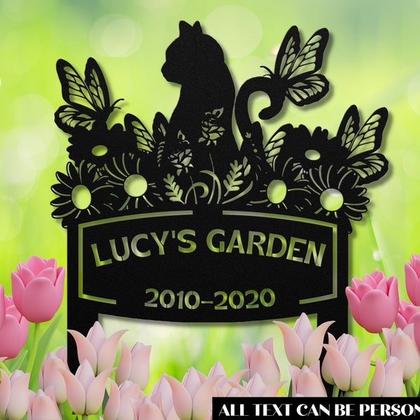 Cat Garden Sign - Etsy