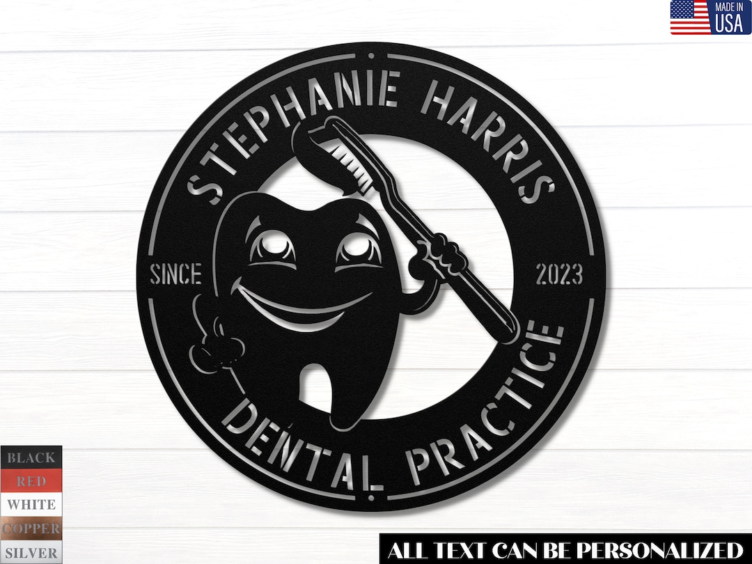 Metal Dental Office Sign| Personalized Orthodontist Office Decor Sign ...
