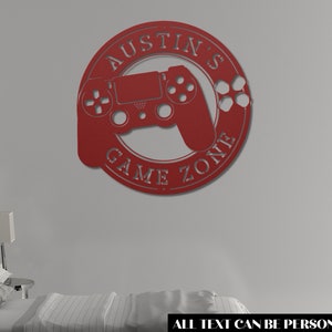 Metal Game Room Sign| Personalized Gift for Gamer| Custom Game Room ...