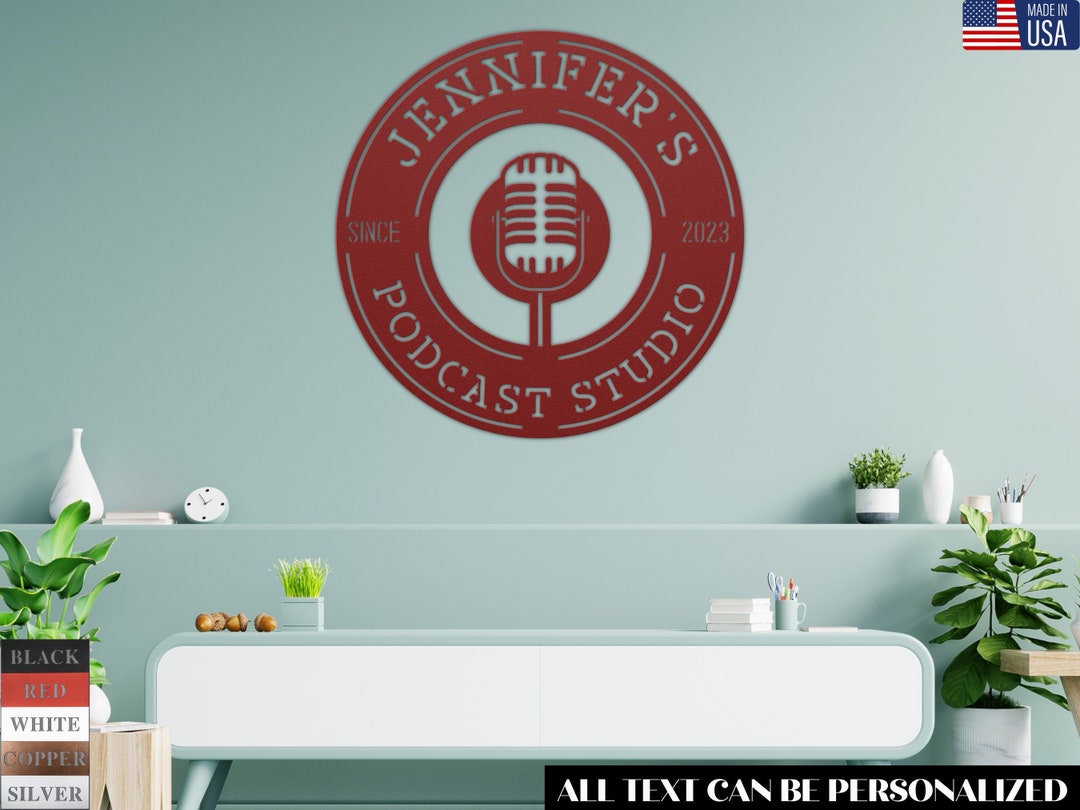 Metal Podcast Studio Sign: Personalizable| Custom Recording Studio Sign ...