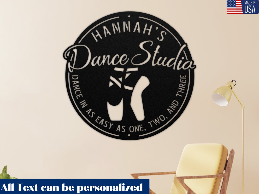 Metal Ballet Sign: Personalized| Custom Dance Studio Metal Wall Art ...