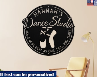 Personalized Ballet Dance Studio Metal Room Sign Metal Sign Aluminum ...