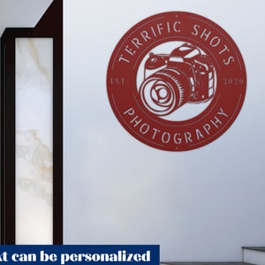Personalized Metal Photography Studio Sign: Custom Camera Wall Art - Etsy