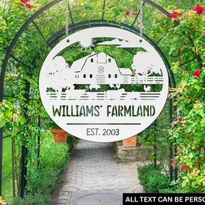 Metal Farm Sign to Personalize With Your Text Weatherproof Piece for ...