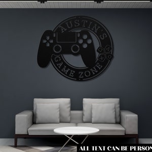 Metal Game Room Sign| Personalized Gift for Gamer| Custom Game Room ...