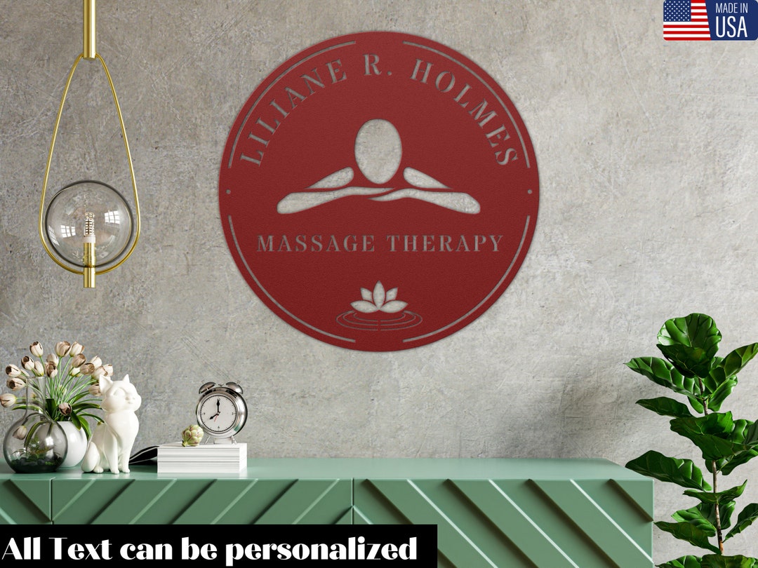 Metal Massage Therapist Office Sign| Personalized Metal Sign for ...