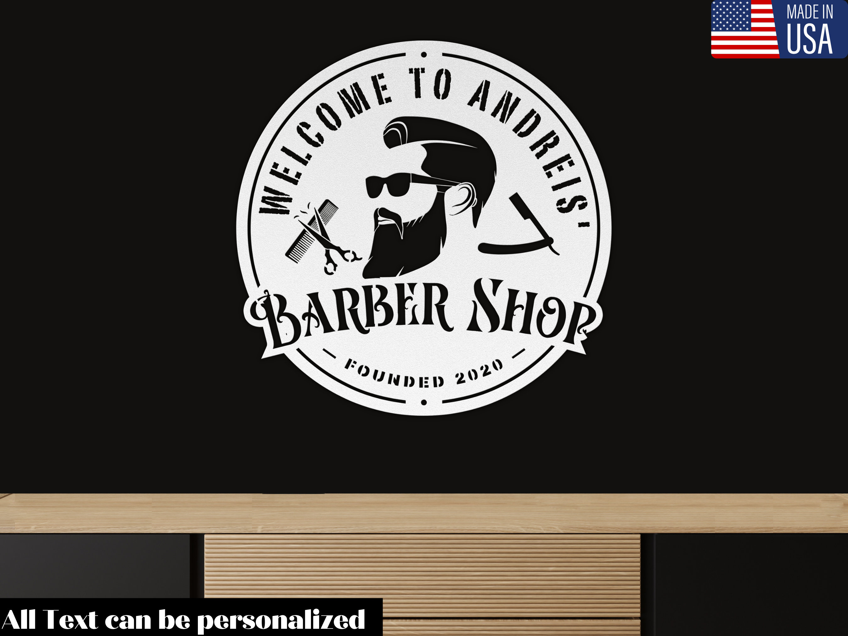 Custom Metal Sign for Barber Shop Custom Barber Shop Metal - Etsy