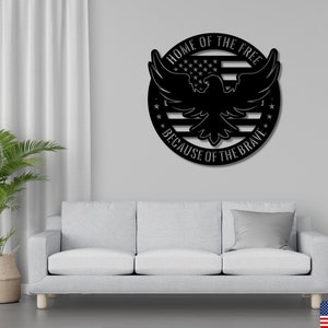 Patriotic Metal Wall Art| Patriotic Decor Art for Proud US Military ...