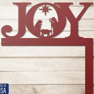 Metal Nativity Scene Door Sign: JOY Holiday Decor - Etsy