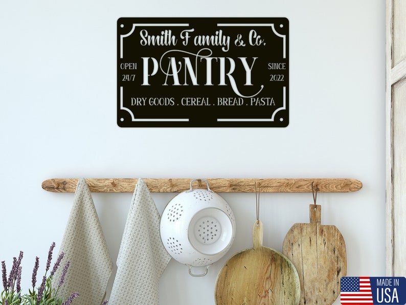 Pantry Metal Sign for Wall Personalized Pantry Door Decor - Etsy
