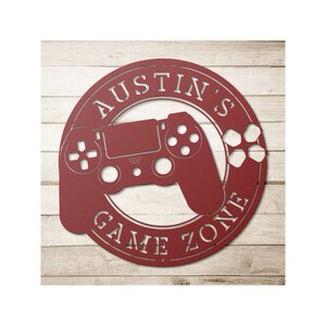 Metal Game Room Sign| Personalized Gift for Gamer| Custom Game Room ...