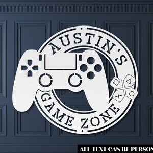 Metal Game Room Sign| Personalized Gift for Gamer| Custom Game Room ...