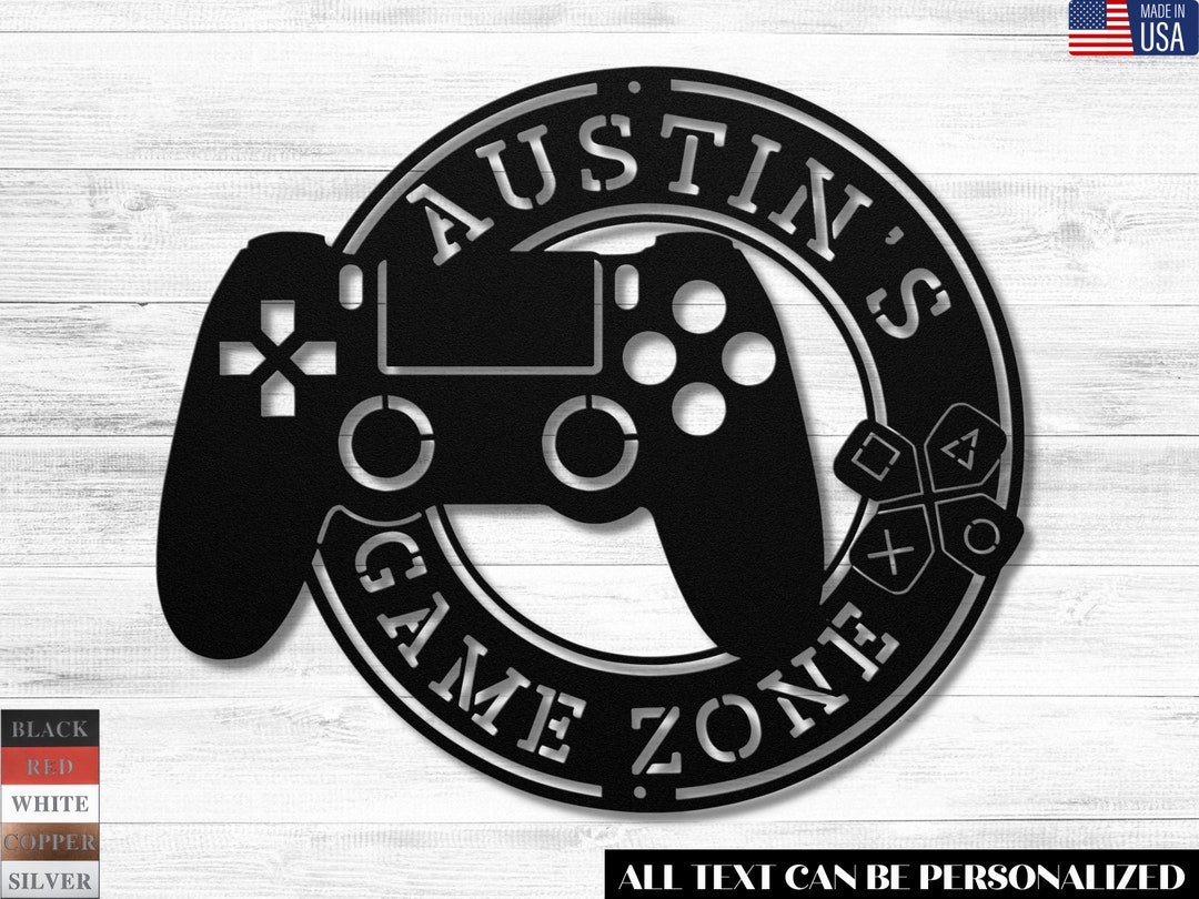 Metal Game Room Sign| Personalized Gift for Gamer| Custom Game Room ...
