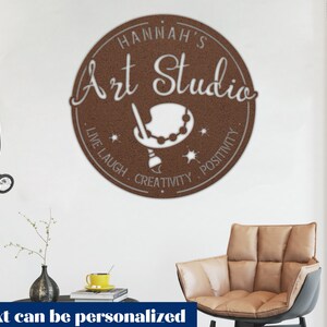 Metal Art Studio Sign| Personalized Art Gallery Wall Decor| Custom Gift ...