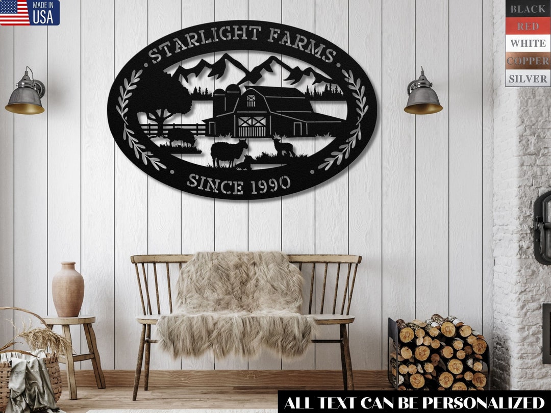 Weatherproof Metal Sign for Farms, Ranches or Barns| Custom Entrance ...
