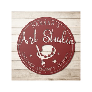 Metal Art Studio Sign| Personalized Art Gallery Wall Decor| Custom Gift ...