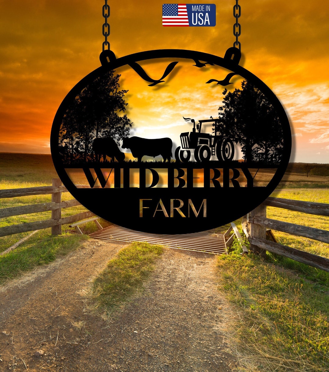 Custom Farm Metal Sign| A Personalized Outdoor Metal Sign for Ranches ...