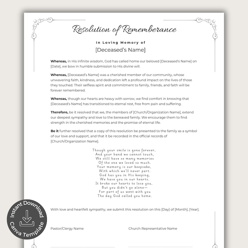 Funeral Resolutions for Black Churches - Etsy