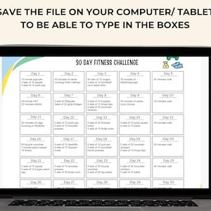 30 Day Fitness Challenge Printable, Home Workout Planner Editable PDF ...