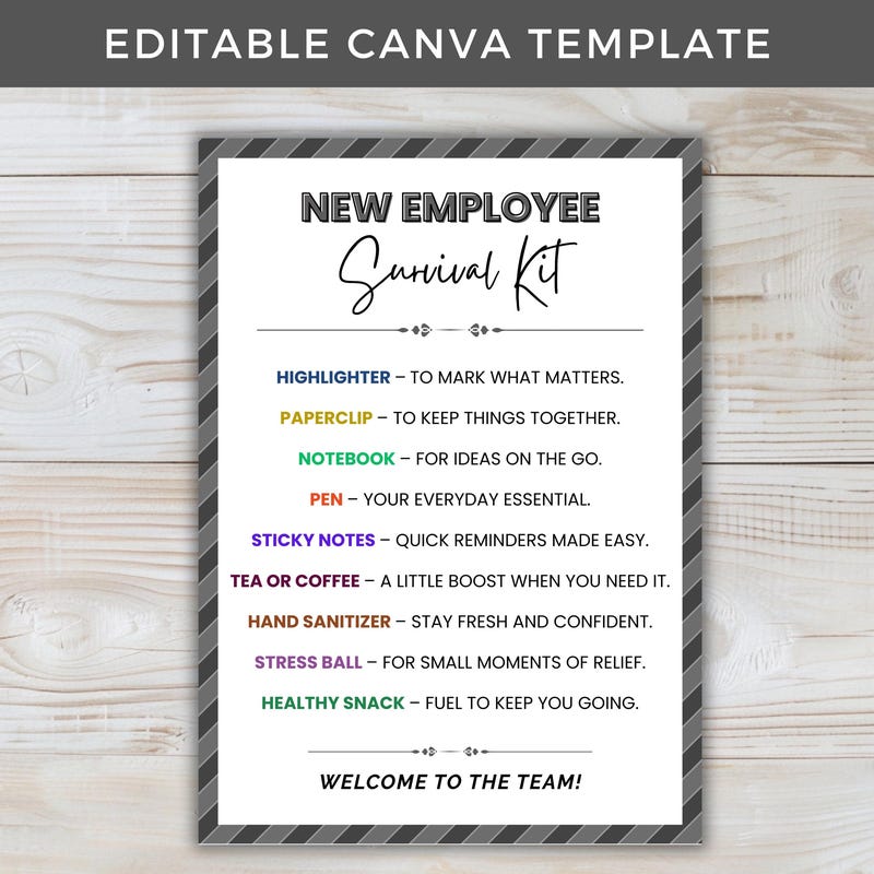 Employee Survival Kit - Etsy