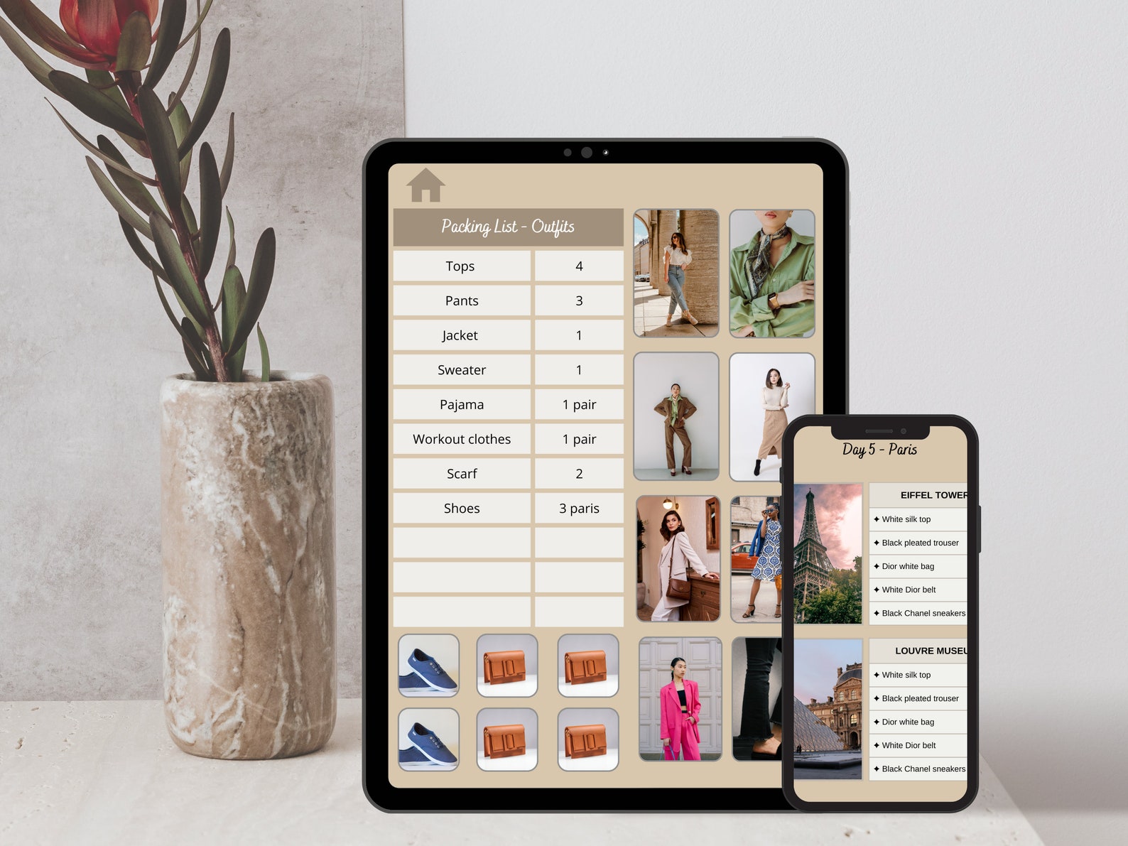 Digital Outfit Planner Wardrobe Organizer, Editable Canva Template ...