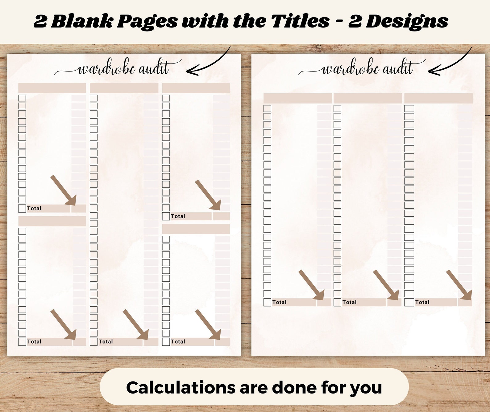 Wardrobe Checklist, Closet Inventory, Outfit Tracker, Minimalist Closet ...