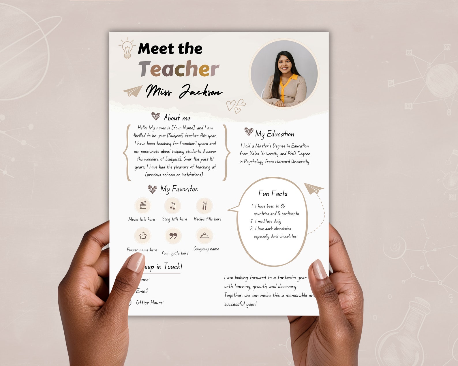 Meet the Teacher Template, Editable Canva Template, Teacher ...
