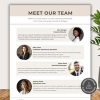 Modern Meet Our Team Flyer Template: Editable Canva Design (digital Download) - Etsy Canada